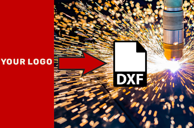 Convert logo to dxf file for laser cutting and 3d modeling by ...
