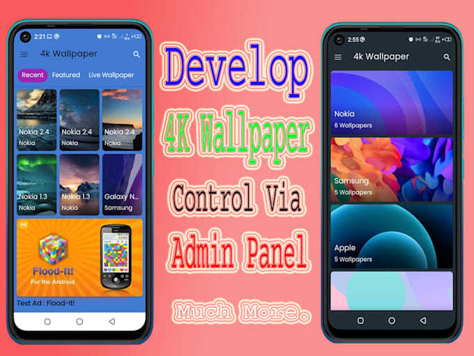 Develop 4k wallpaper app with admin panel , earn money by Ayesha ...