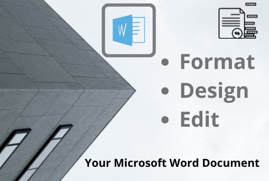 Format, design and edit your microsoft word documents by Mariumughal ...