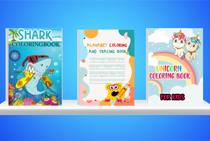 Design children coloring book front and back for amazon kpd by ...