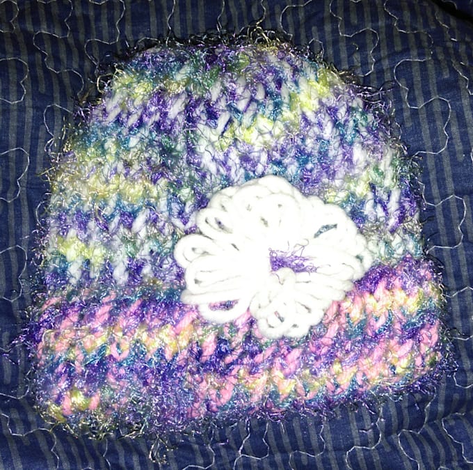 Loom knit a simple hat by Moore612 | Fiverr