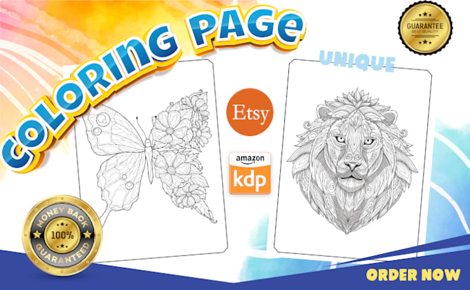 Draw any subject coloring pages for kdp or esty by Saayra_creative | Fiverr
