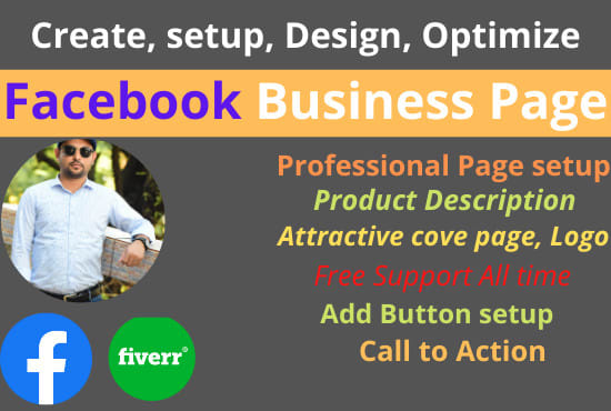 Manage facebook business page setup logo banner cover design by ...