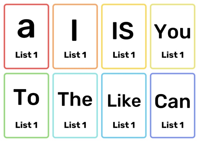 Create printable flashcards in quick time by Duresameenadeel | Fiverr