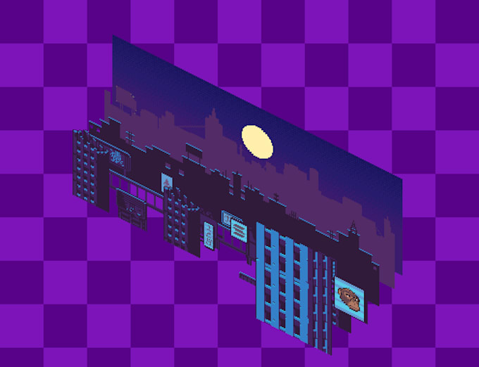 Create animated parallax pixel art backgrounds by Dsimilar | Fiverr