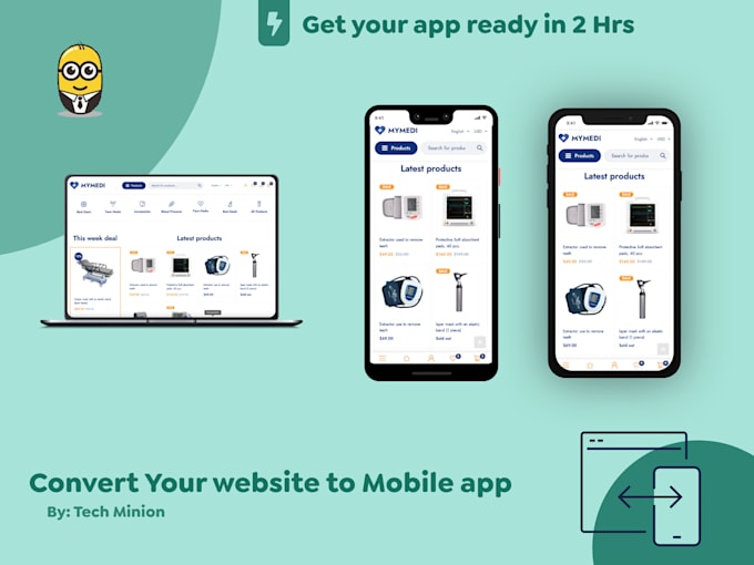 Convert your website to mobile app by Techminion | Fiverr