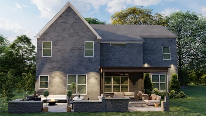 Design your landscape or exterior environment, 3d modeling, image ...