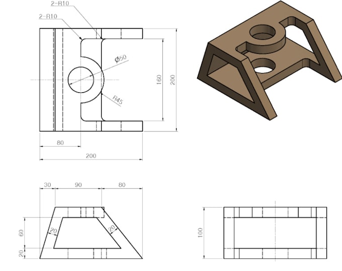 Design 3d model, 2d drawings, machines, mechanical tools by ...