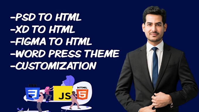 Web design convert psd to html template design and elementor expert by ...