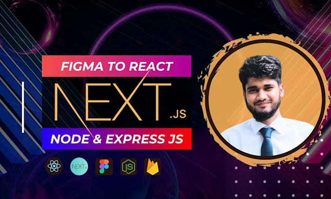 Develop figma to react, next js, typescript, nodejs, firebase with ...
