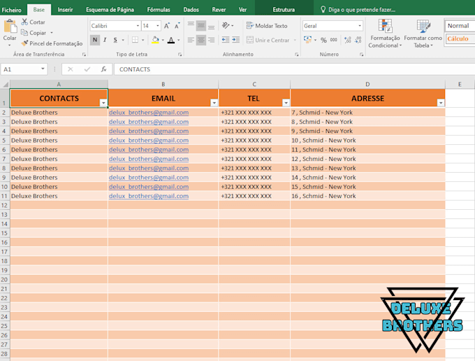 Clean your excel contact database by Deluxe_brothers | Fiverr