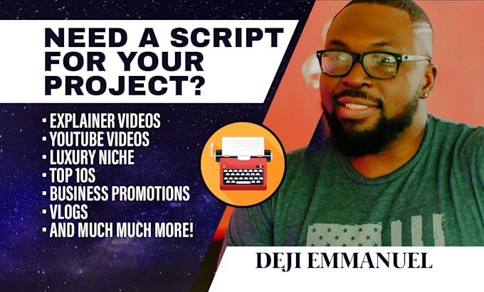 Write an explainer video, youtube script for your project by Djs12008 ...