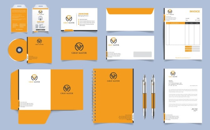 Design business card letterhead and full stationery by Waxero | Fiverr