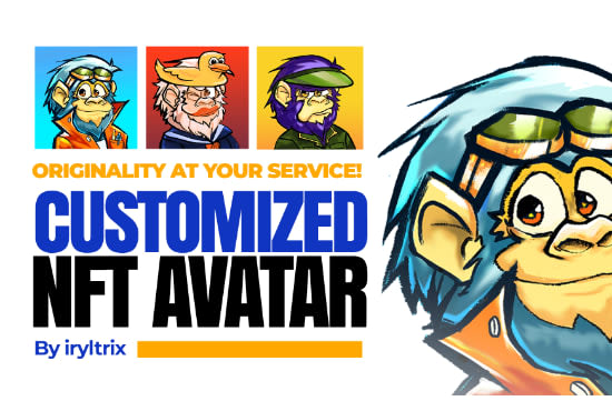 Create a custom nft cartoon avatar for you by Iryltrix | Fiverr