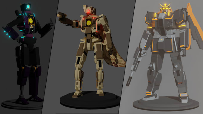Model a 3d mech vtuber model for you by Nanosnaker | Fiverr