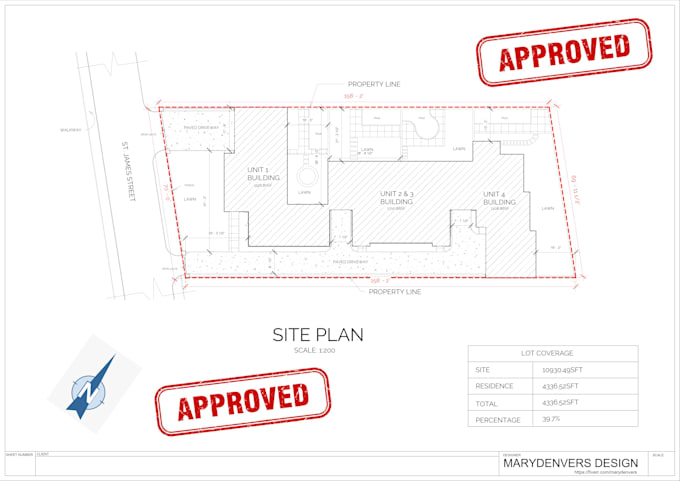 Draw site plan, plot plan for city permit quickly by Marydenvers | Fiverr