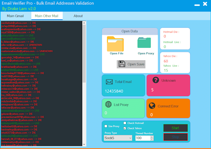 Email verifier pro full source code, desktop applications by Drakelam | Fiverr
