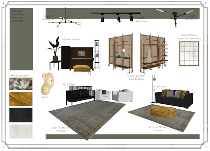 Create interior design for your space by Cagladonmez102 | Fiverr