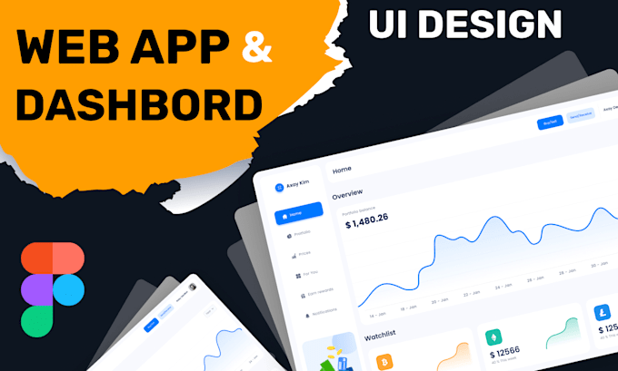 Do web app, dashboard with the best ui ux design using figma by ...