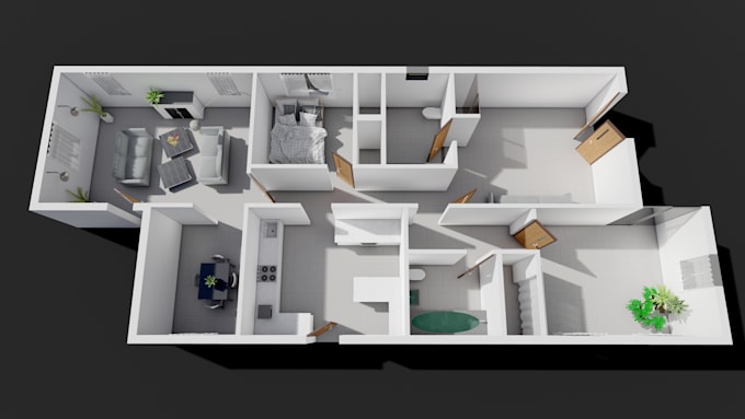 Convert 2d to 3d floor plan and visualization rendering by ...