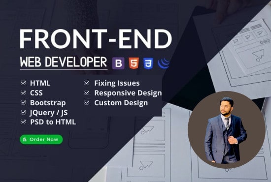Be your front end web developer and web ui designer by Muhammad_fahad5 ...