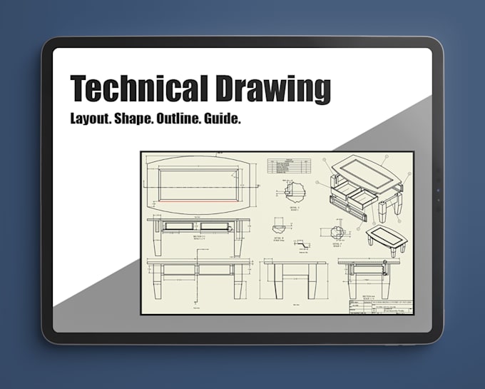 Draft a technical drawing and bill of materials by Flynndesigner | Fiverr