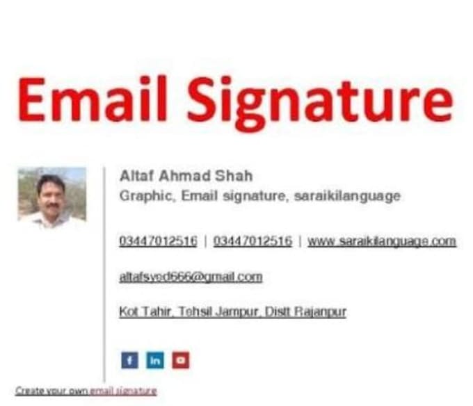 Create a best html email signature by Ibrahimaltaf | Fiverr