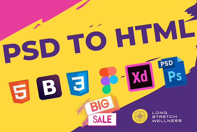 Convert psd to html, figma to html, xd to bootstrap 5 responsive website by Abirk_ | Fiverr