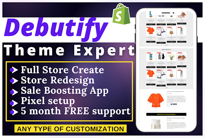 Build shopify site using debutify theme, any customize on debutify theme by Mukta_92 | Fiverr