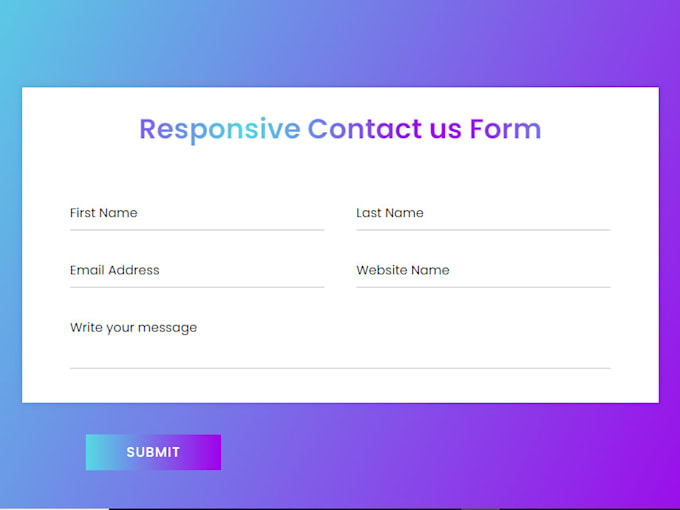 Develop pure html forms by Rashidullah905 | Fiverr