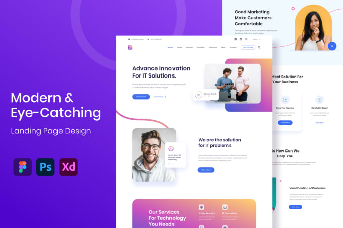 Do modern eye catching landing page ui ux design by Ardi25 | Fiverr Do modern eye catching landing page ui ux design by Ardi25 | Fiverr