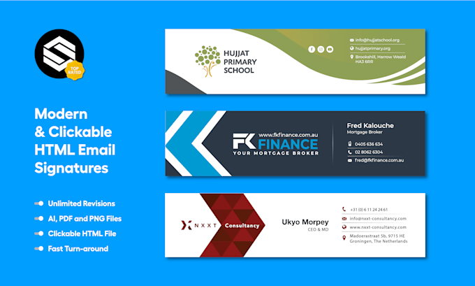 Design custom corporate html email signatures for your business by ...