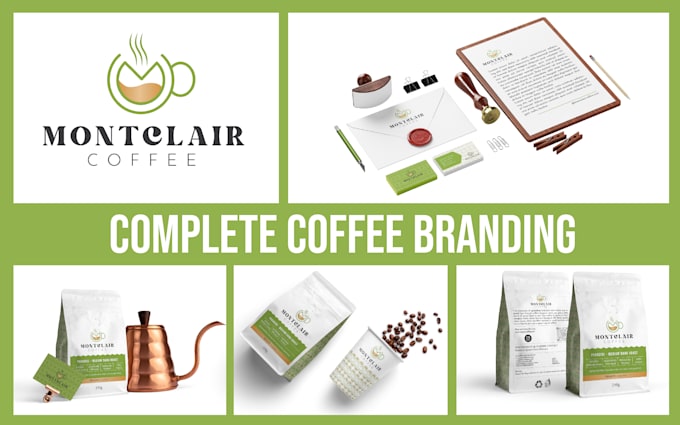 Create coffee packaging label design and complete branding kit for your ...
