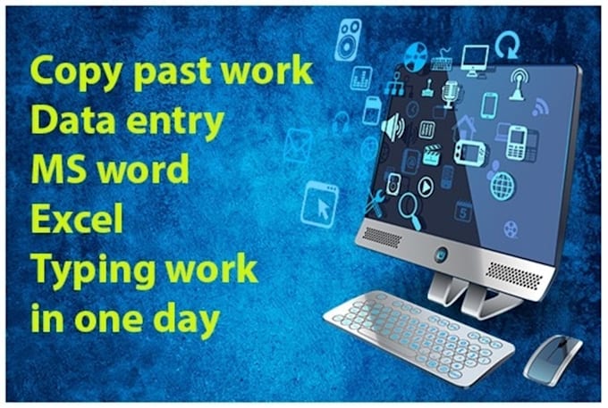 Do data entry, typing work, copy paste, insert data by Rex919 | Fiverr