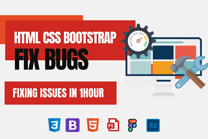Fix html css bootstrap bugs in 6 hours by Razaizim6 | Fiverr