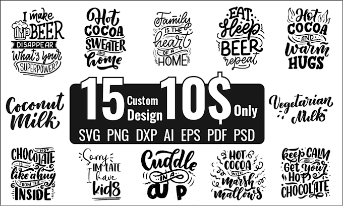 Create custom svg bundle, cut files, png, dxf design for you by ...