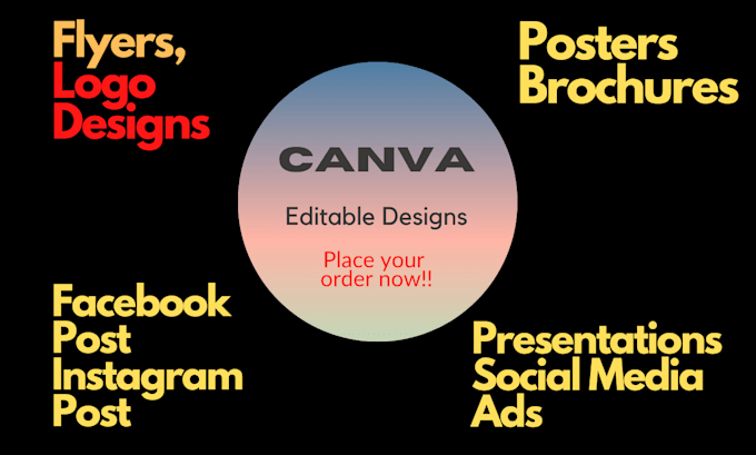 Design anything in canva editable by Devsink | Fiverr