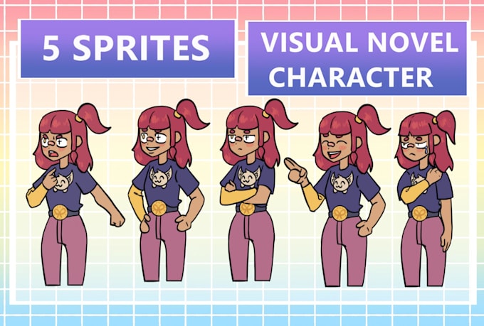 Create your visual novel character or youtube avatar by Igioogo | Fiverr