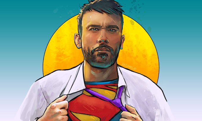 Draw your amazing superhero portrait by Degphilip | Fiverr