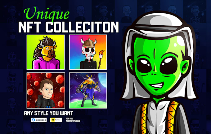 Design an unique 1k 5k and 10k nft designs and nft art collection by Adnansanri | Fiverr