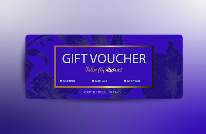 Design unique loyalty voucher, gift voucher or card by Xgull_gfx | Fiverr