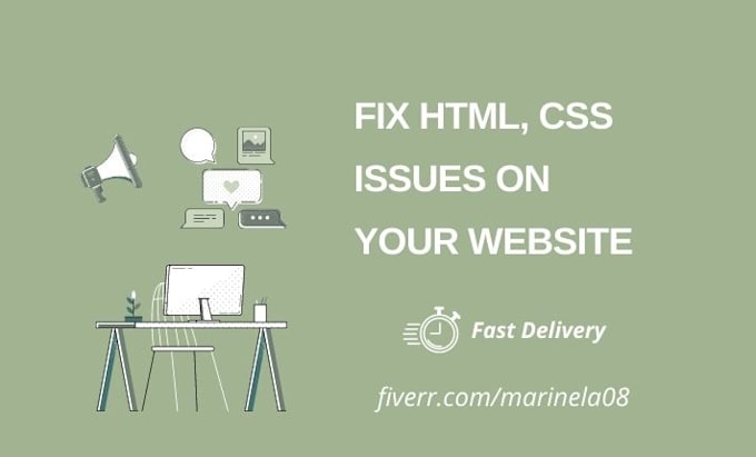 Fix html, css, bootstrap issues on your website by Marinela08 | Fiverr