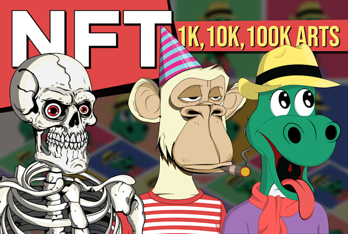 Design and generate high quality nft arts collections 1k 10k 100k for opensea by Usdevlab | Fiverr