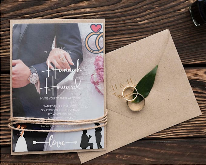 Make eye catchy custom invitation card by Mahnoorkhan392 | Fiverr