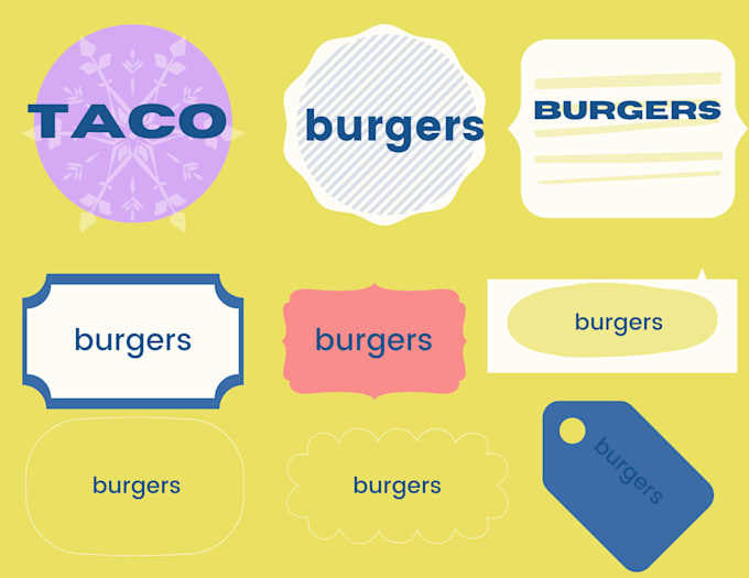 Design custom food label and menu card by Nour_095 | Fiverr