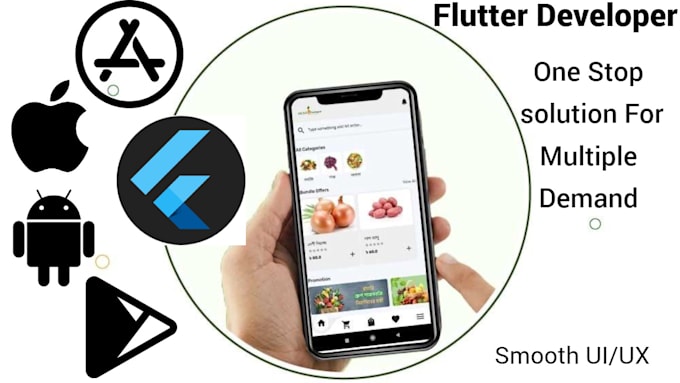 Be your flutter developer and build android, ios mobile app with web ...