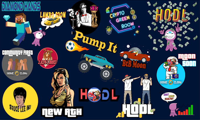 Create custom stickers for crypto telegram, doodles and badge by ...