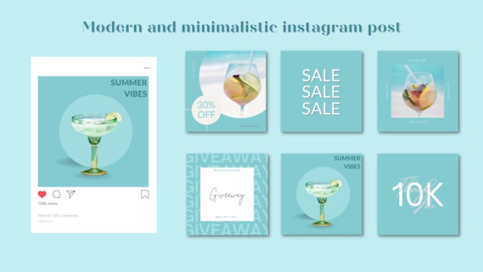 Design modern instagram post by Vendulafle | Fiverr