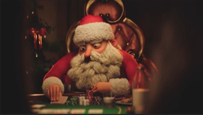 Create a funny santa poker night christmas intro video by Thilinavfx ...