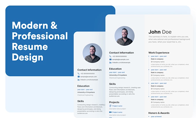 Design modern and professional resume for your dream job application ...